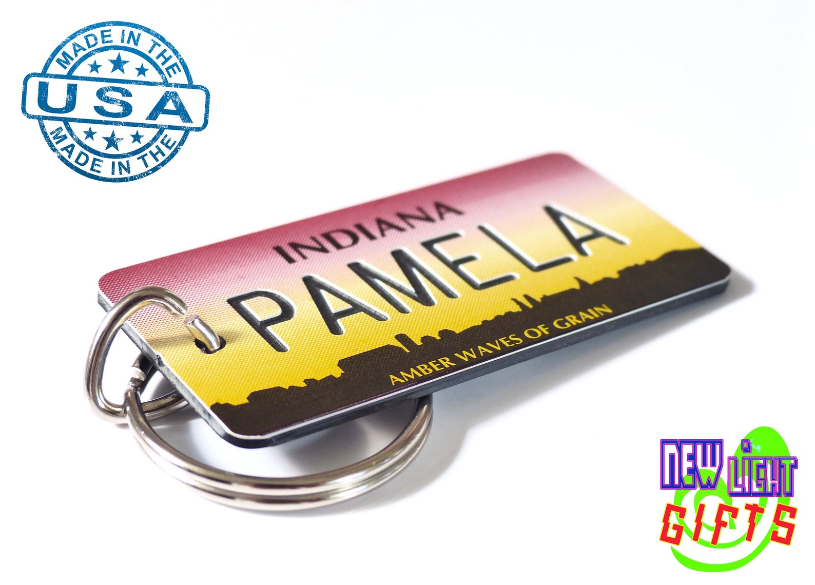 Personalized Indiana State License Plate Custom Keychain Tag - Etsy