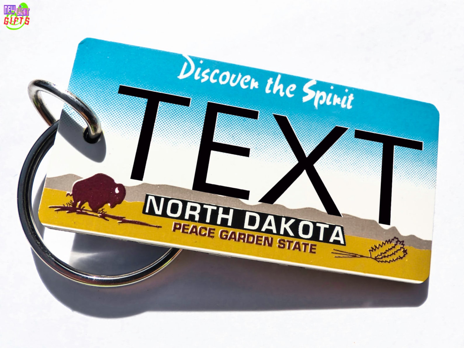 Personalized North Dakota State License Plate Keychain Tag - Etsy
