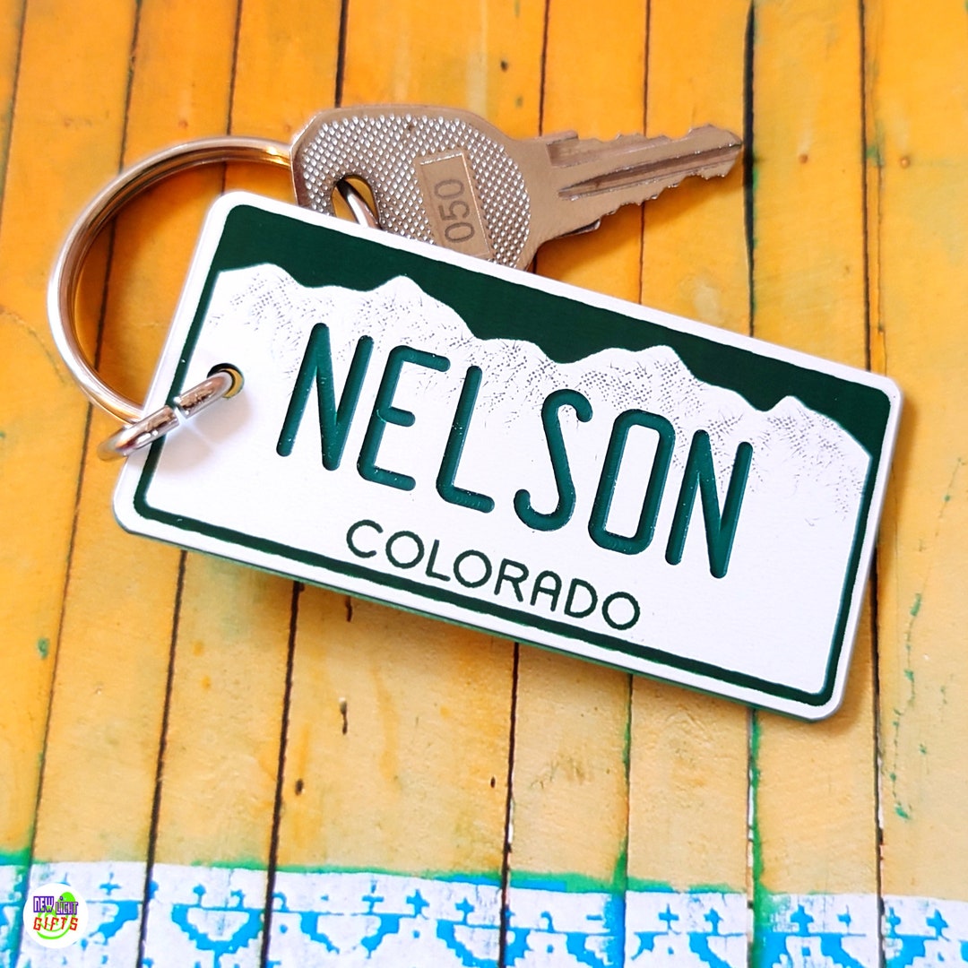 Personalized Colorado Keychain - Custom Engraved Key Tag - Travel ...