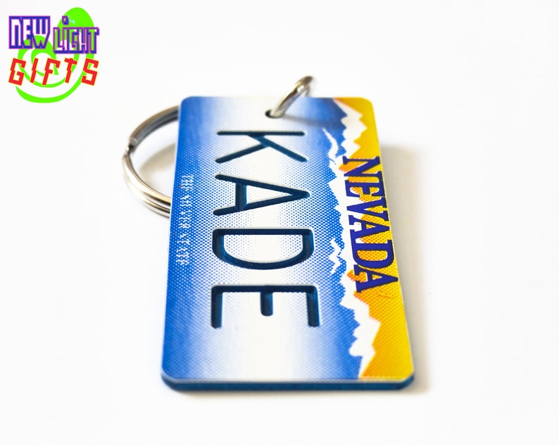 Personalized Nevada State License Plate Keychain Tag Vintage - Etsy