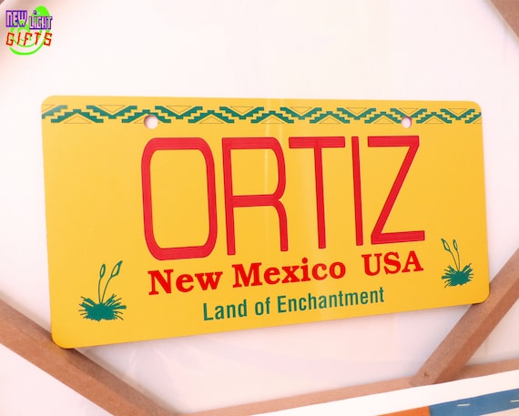 Personalized New Mexico License Plate Yellow Custom Auto Car - Etsy