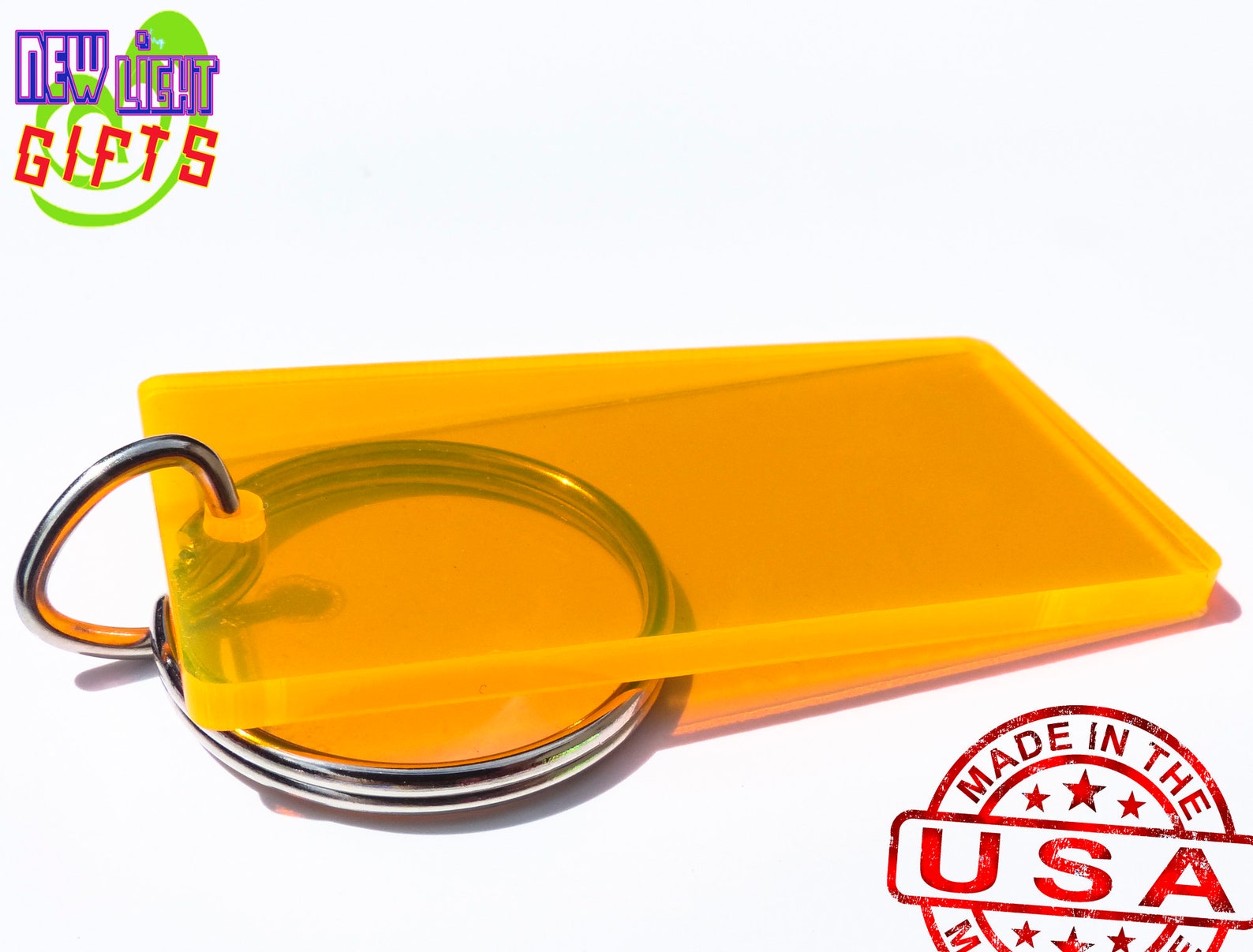 Personalized Neon Keychain Tags Cutom Bright Color | Etsy