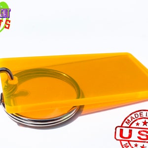 Personalized Neon Keychain Tags - Cutom - Bright Color - Backpack Tag ...