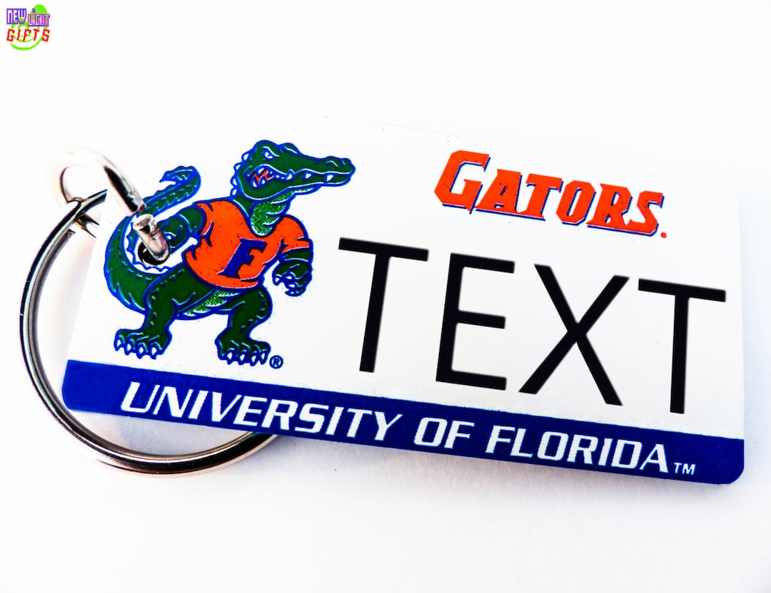 Personalized University of Florida Gators Keychain - Custom Engraved ...