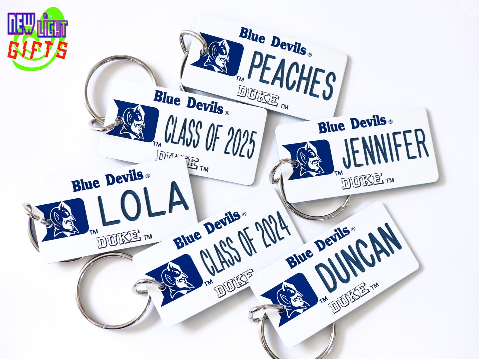 Personalized Duke Blue Devils Keychain Plate Tag Custom - Etsy