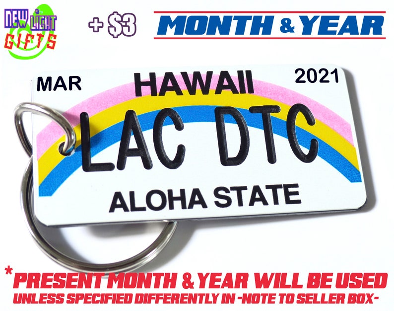 Personalized Hawaii Keychain Custom Engraved Key Tag - Etsy