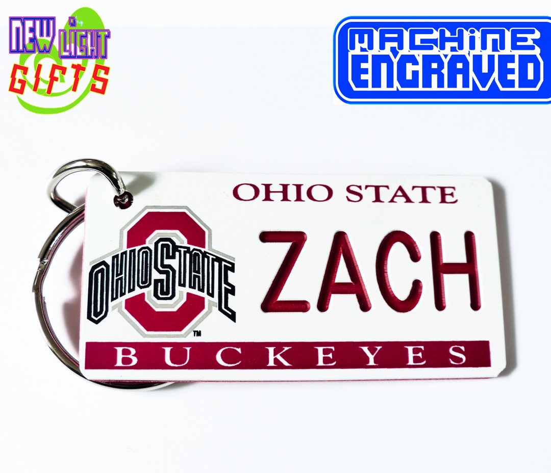 Personalized Ohio State Buckeyes Keychain - Custom Engraved - Fan Name ...