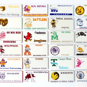 Personalized College University Keychain Tags - Machine Engraved ...