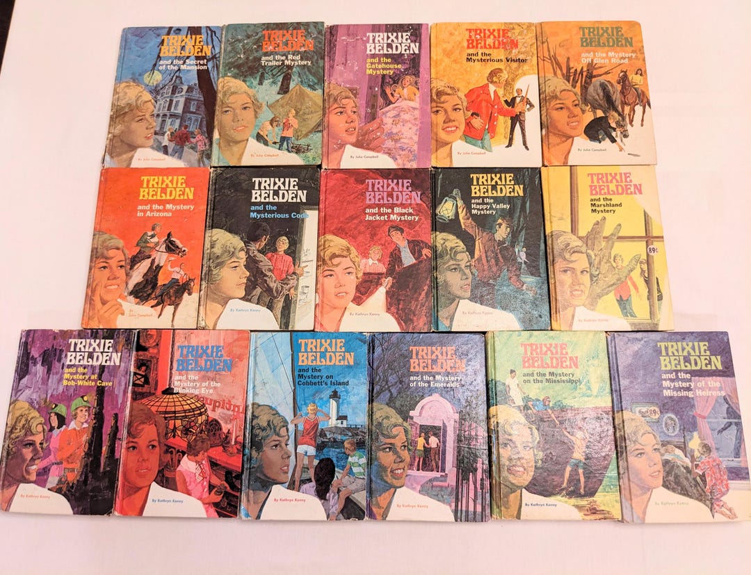 Trixie Belden Books Complete Set 1-16, 1970s Edition: Secret of the Mansion, Red Trailer ...