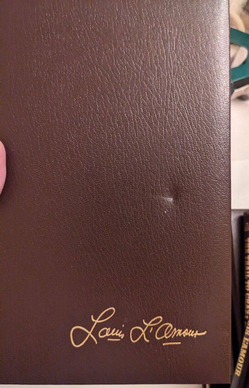 Louis L'amour Book: Leatherette Edition With Gilt Lettering - Etsy
