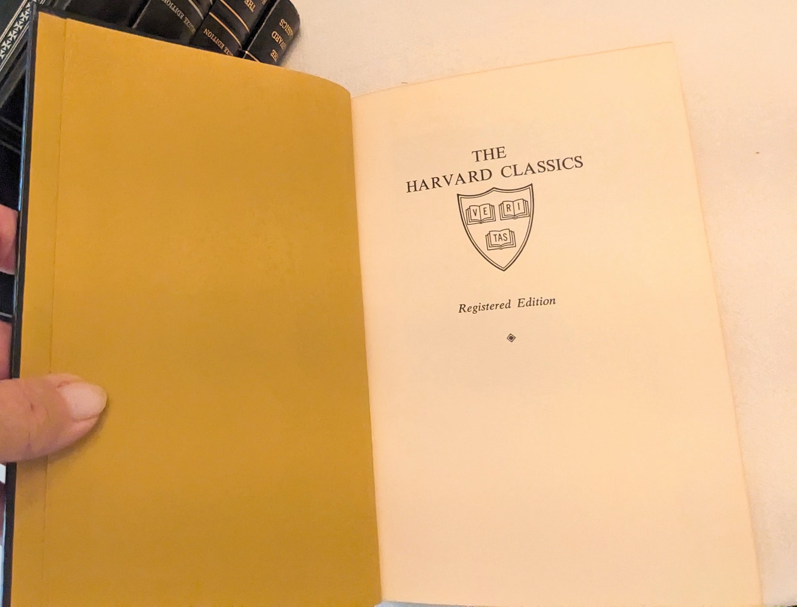 Harvard Classics Five-foot Shelf of Books, Green Covers Registered ...