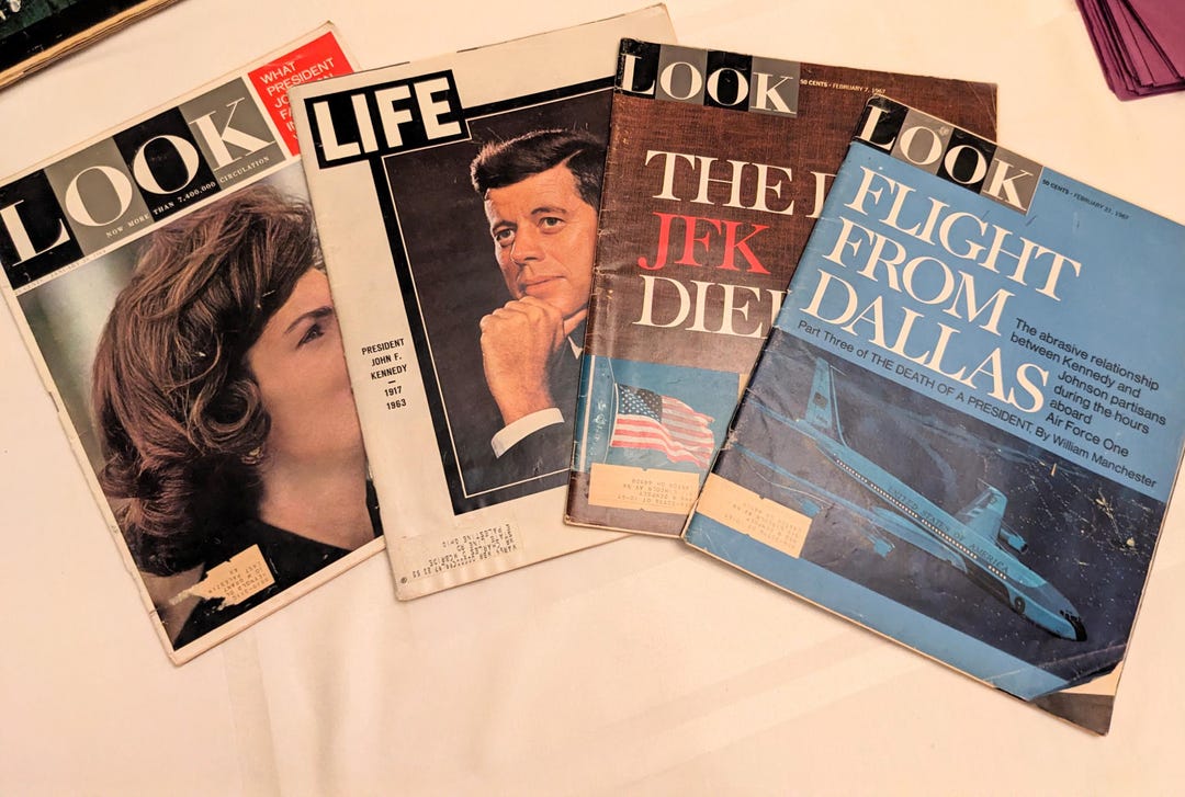 Vintage LOOK and LIFE Magazines, 1960s, Jfk's Assassination. Set of 7 ...