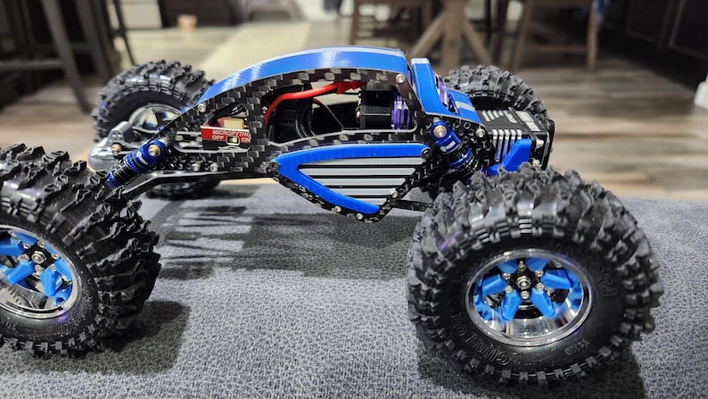 PRC "rok-reaper" SCX24 Carbon Fiber Chassis Kit, 20deg Skid, Double ...