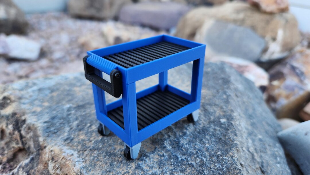 1/18-1/24 Scale Tool Cart, Functional, Rolling Wheels, Rotating Casters ...