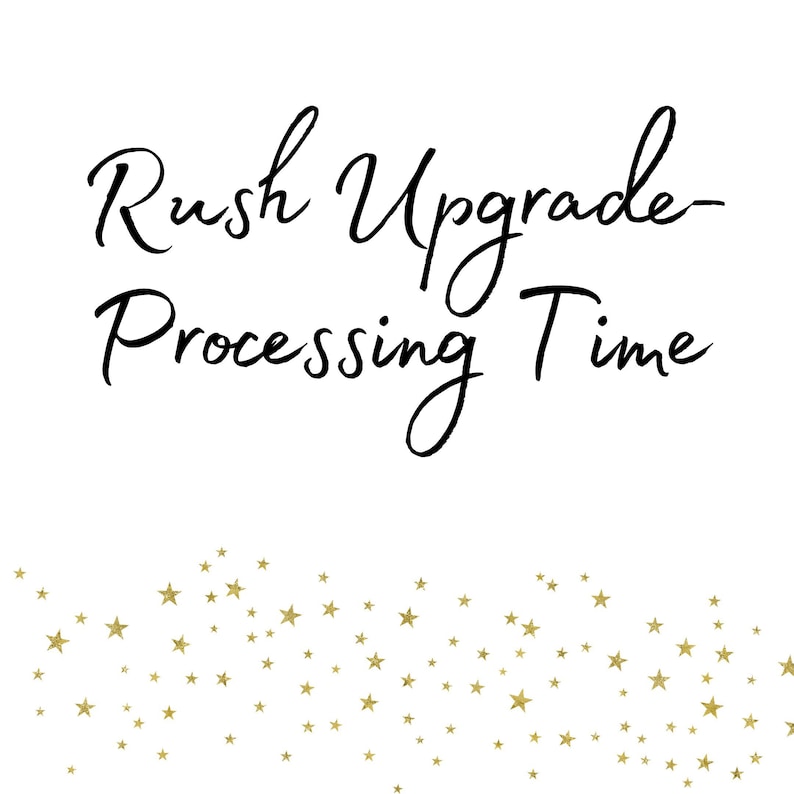 Rush Processing for Custom Items - Etsy