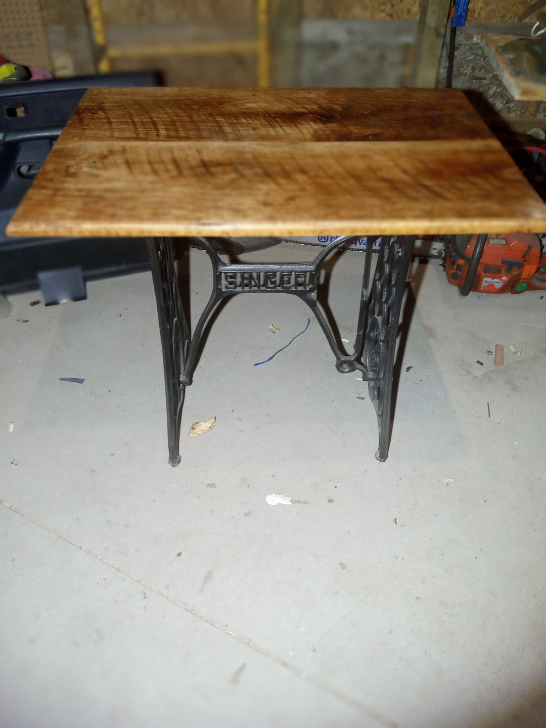 Singer Sewing Machine Table With Wormy Chestnut Table Top - Etsy