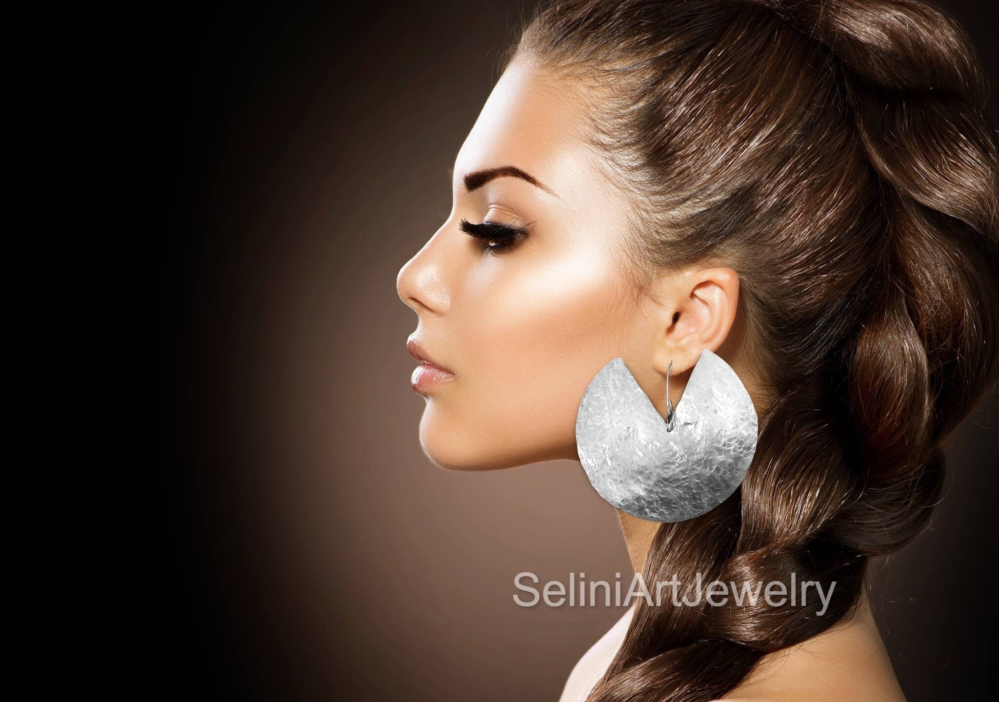 African Big Silver Earrings Ethnic Earrings Big Hoop - Etsy