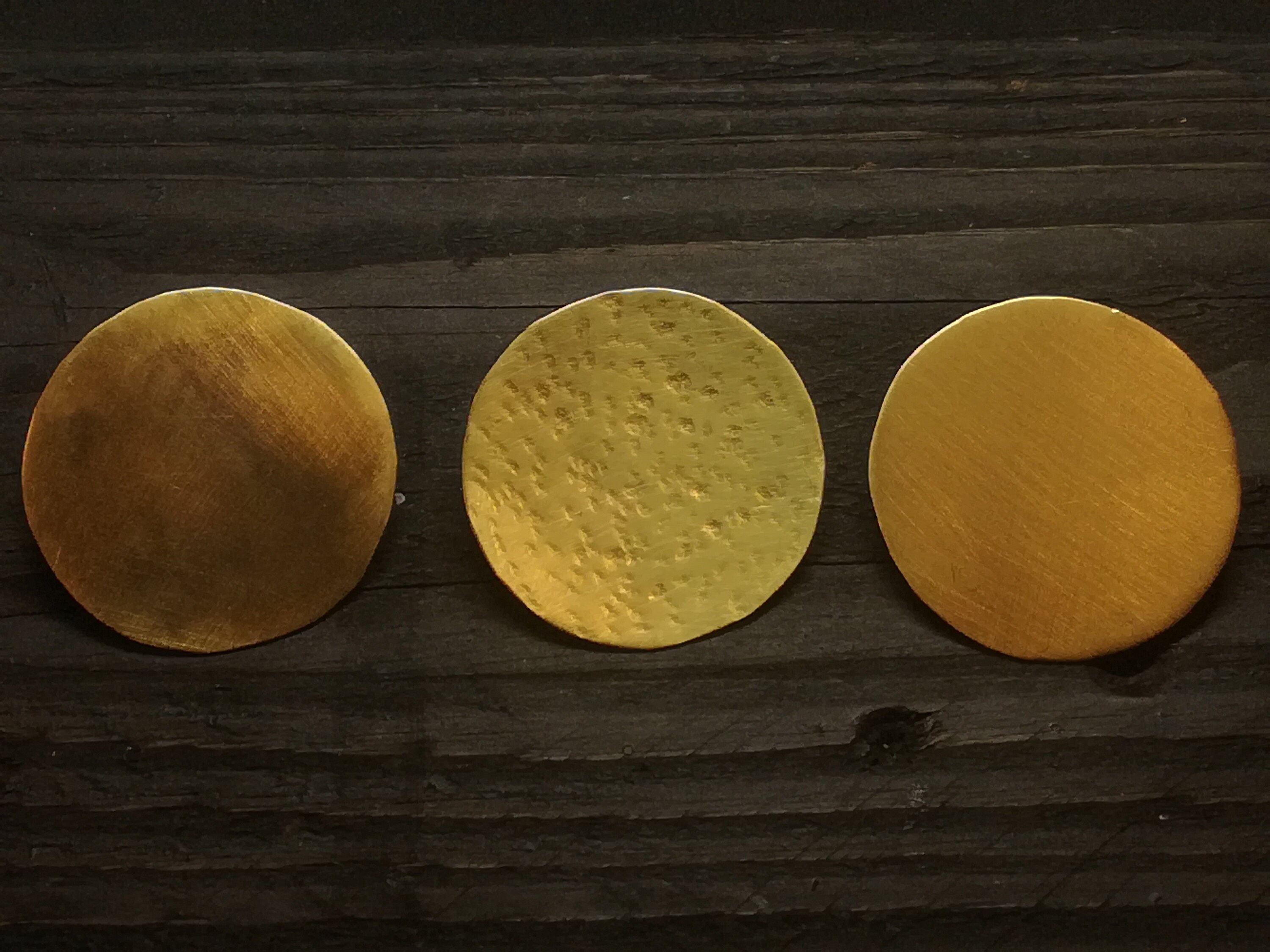 Clip on Round Brass Earrings, Moon Earrings, Round Earrings, Minimal ...