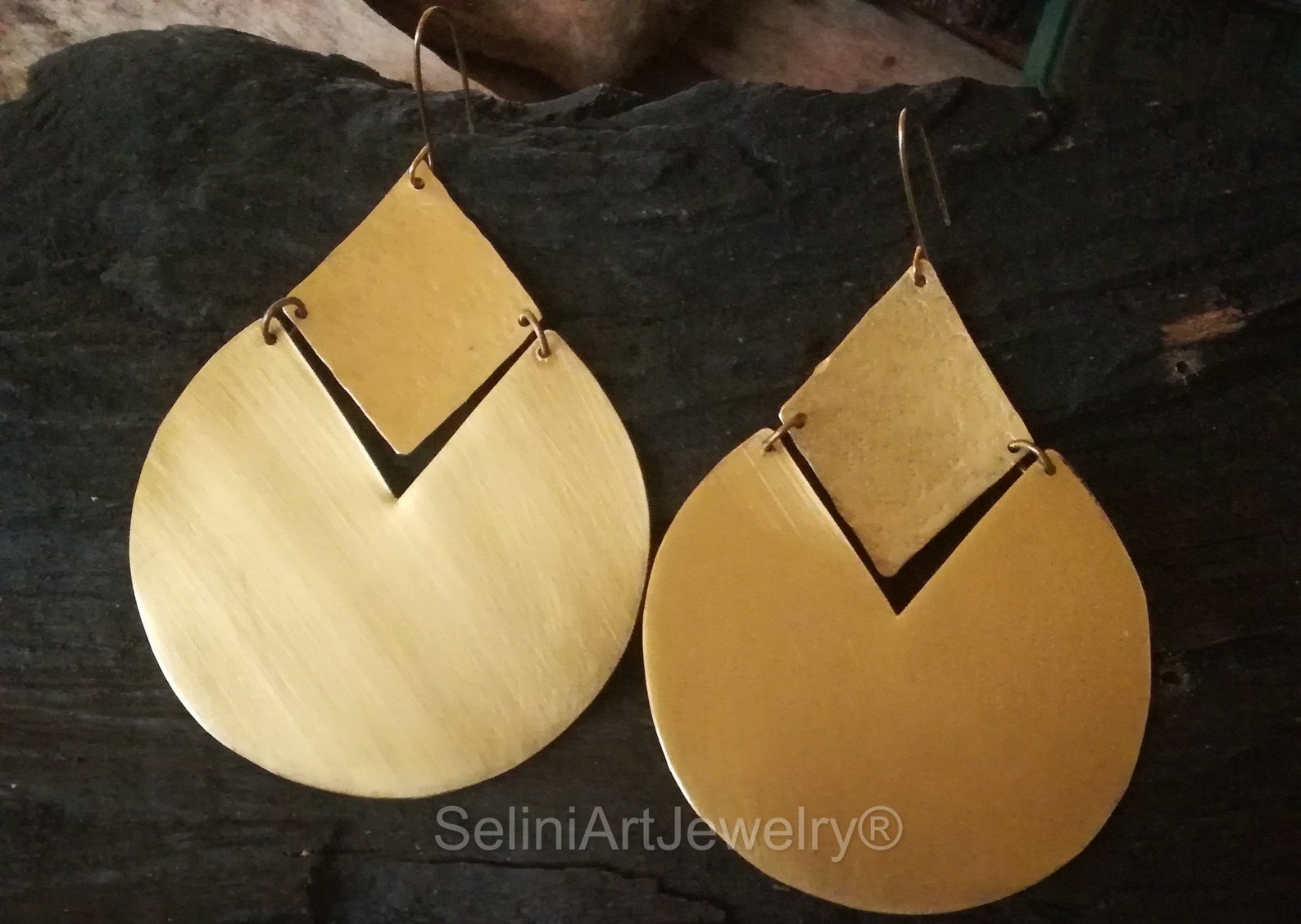 Large African Earrings Ethnic Gold Earrings Gold Hoop Earrings - Etsy