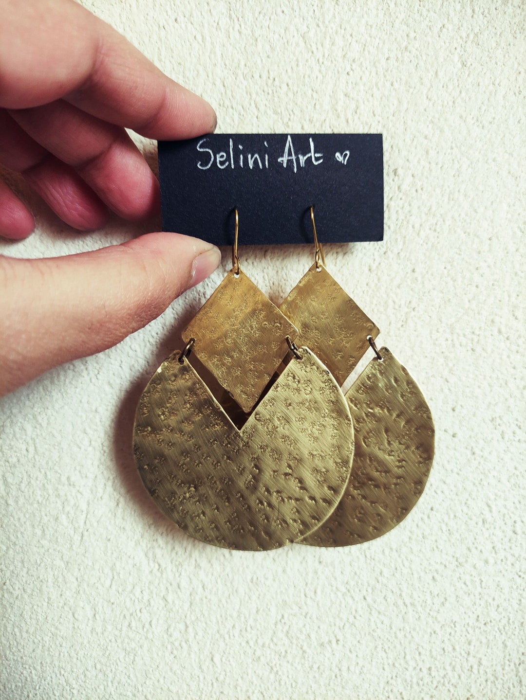 Large African Earrings, Ethnic Gold Earrings, Gold Hoop Earrings ...