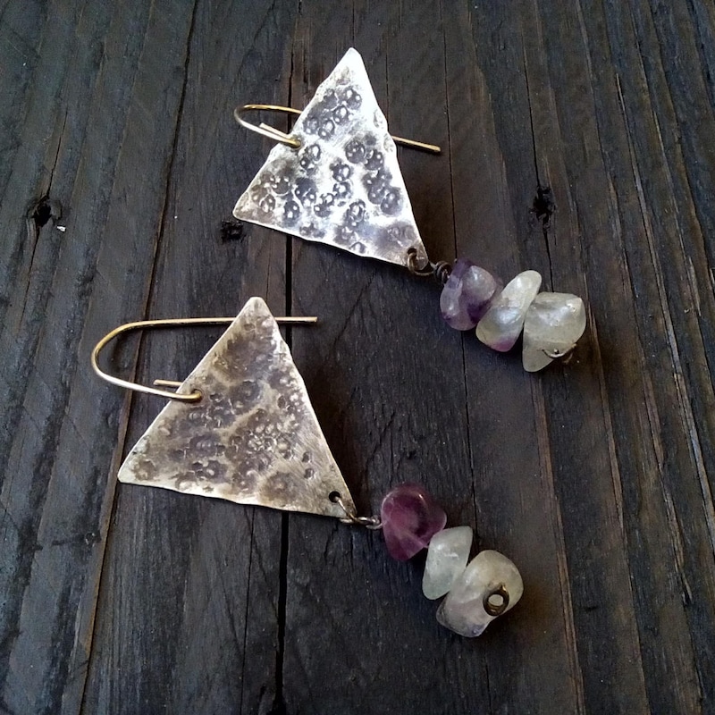 Rustic Earrings - Etsy