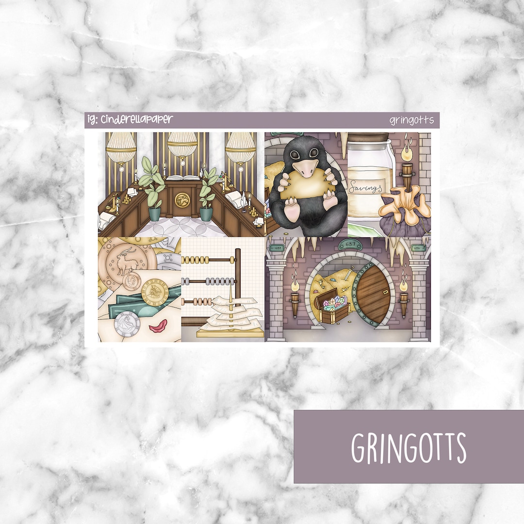Gringotts Printable Planner Stickers, Weekly Sticker Kit Erin Condren ...
