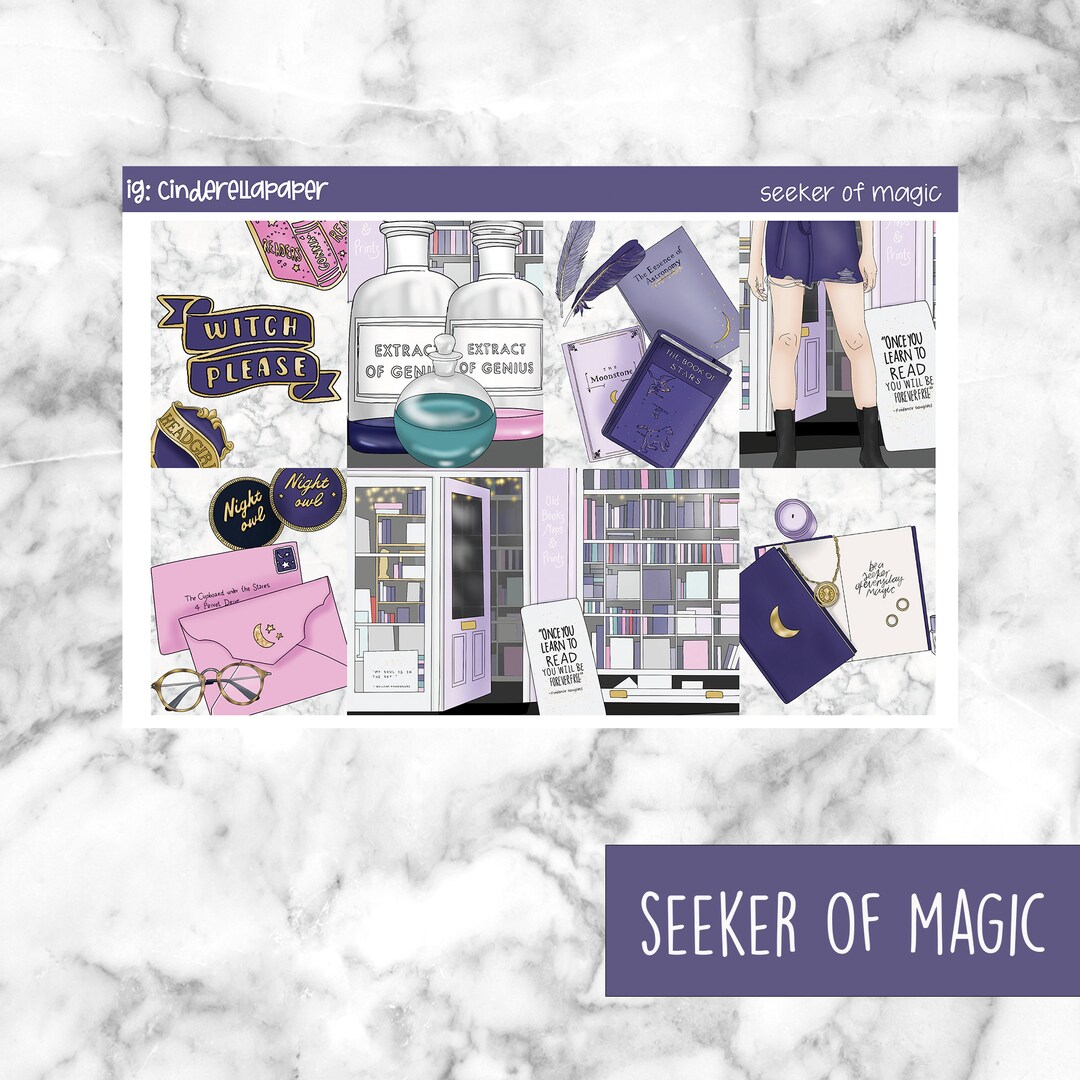 Seeker of Magic Printable Planner Stickers, Weekly Sticker Kit Erin ...