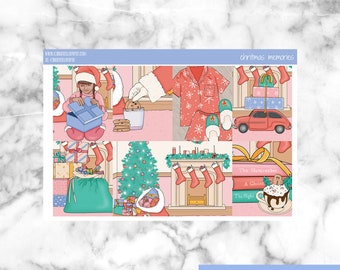 Country Christmas Printable Planner Stickers, Weekly Sticker Kit Erin ...