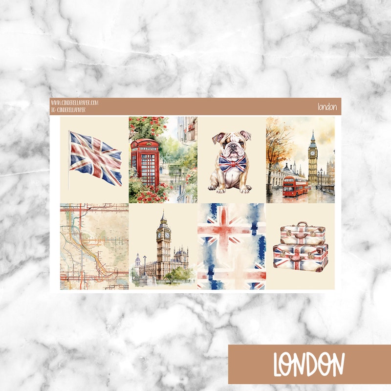 London Stickers - Etsy