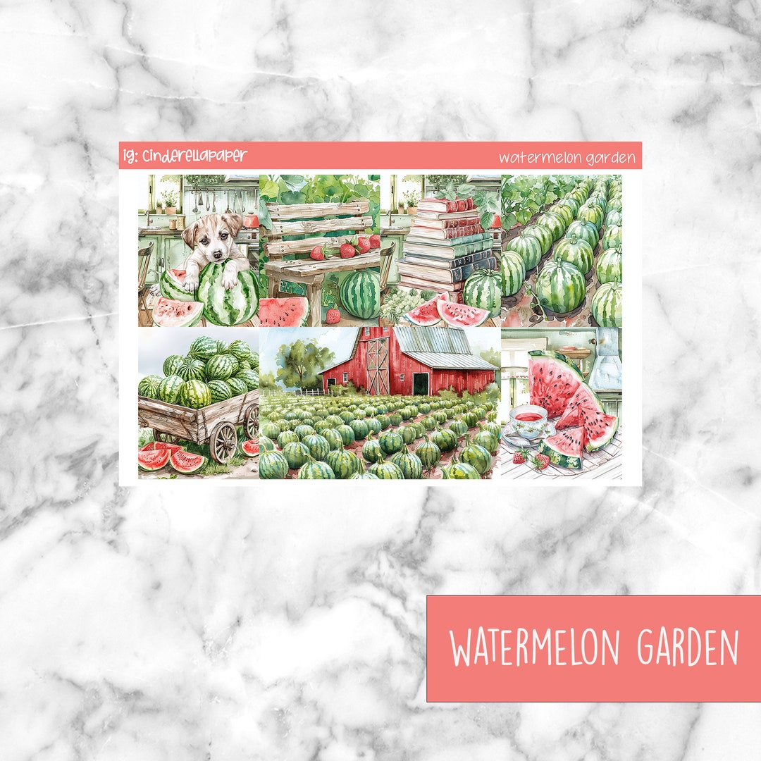 Watermelon Garden Planner Stickers, Weekly Kit (printable) - Etsy