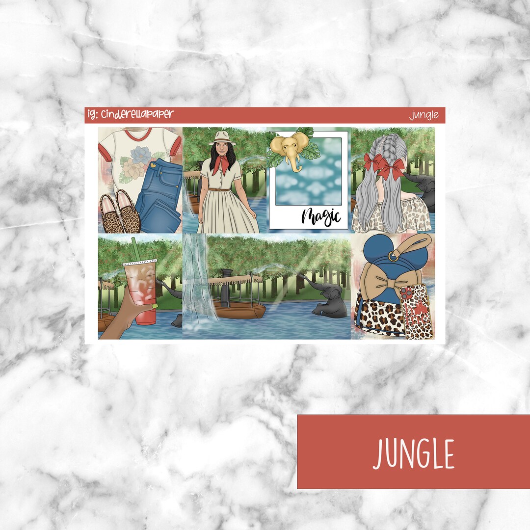 Jungle Printable Planner Stickers, Weekly Sticker Kit Erin Condren ...