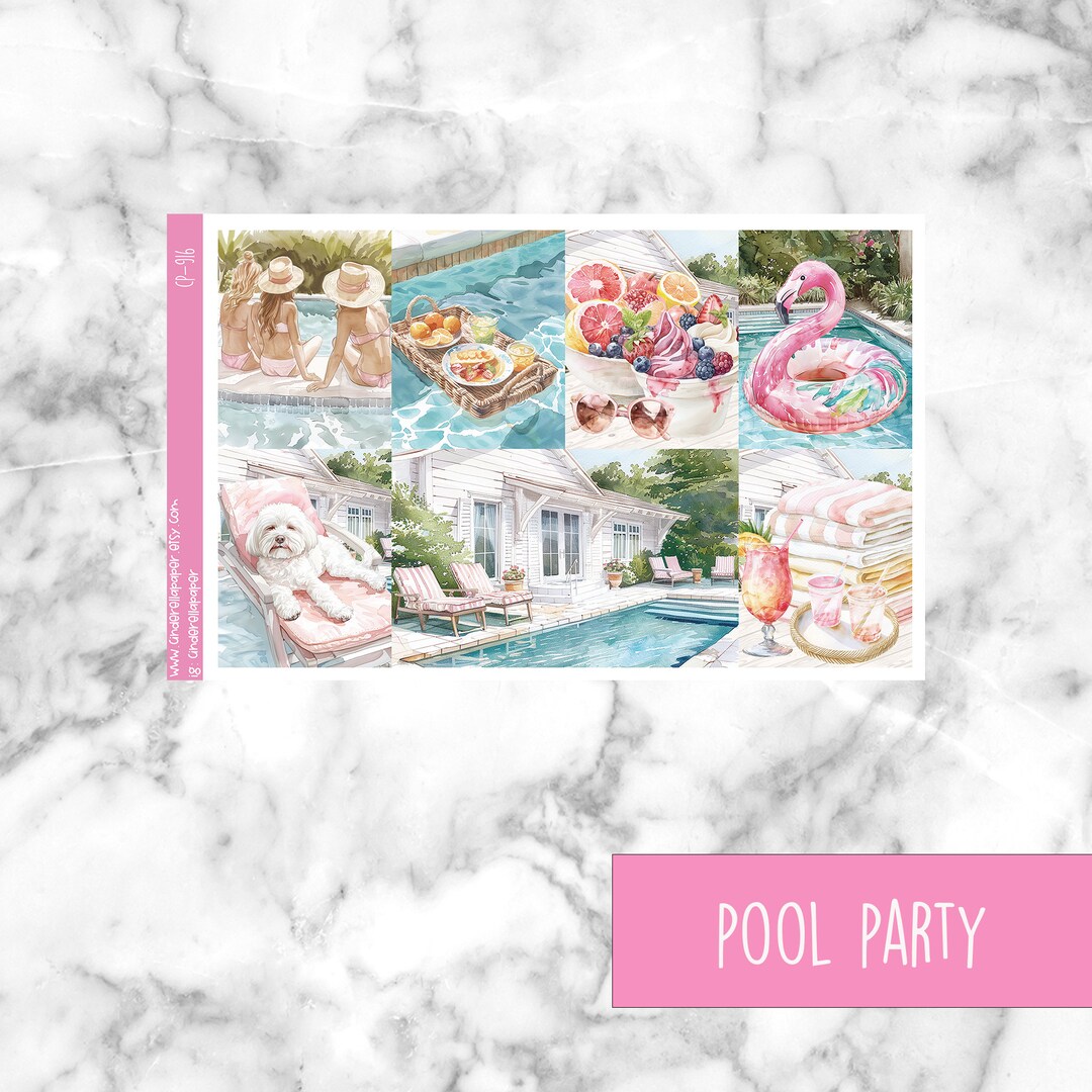 Pool Party - Ultimate Sticker Kit - Etsy