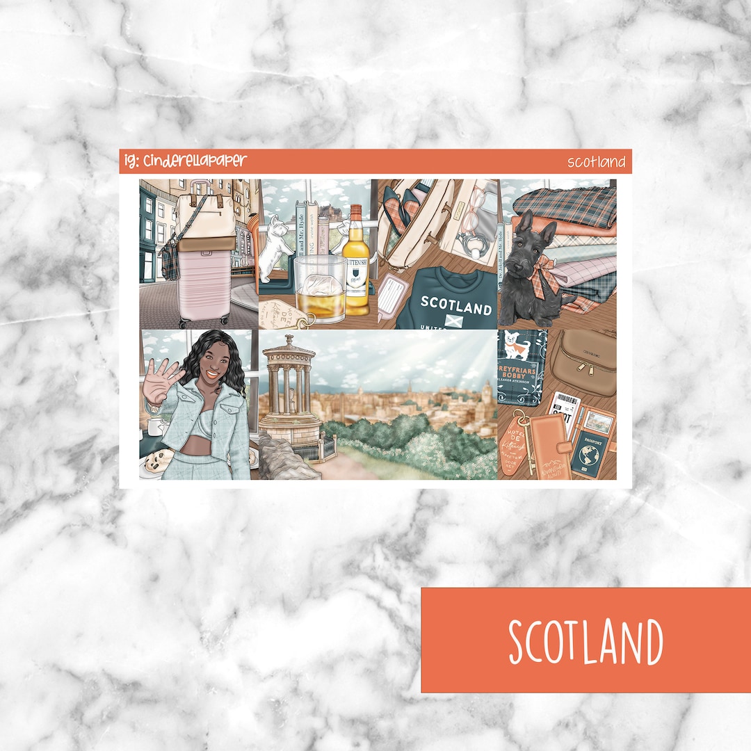 Scotland Planner Stickers, Weekly Kit, Vertical Layout (digital ...