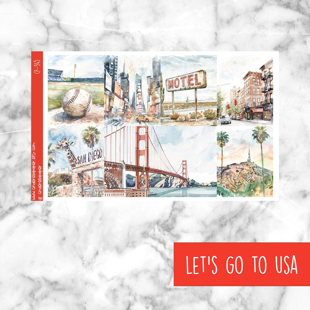 Let's Go to USA - Ultimate Sticker Kit - Etsy