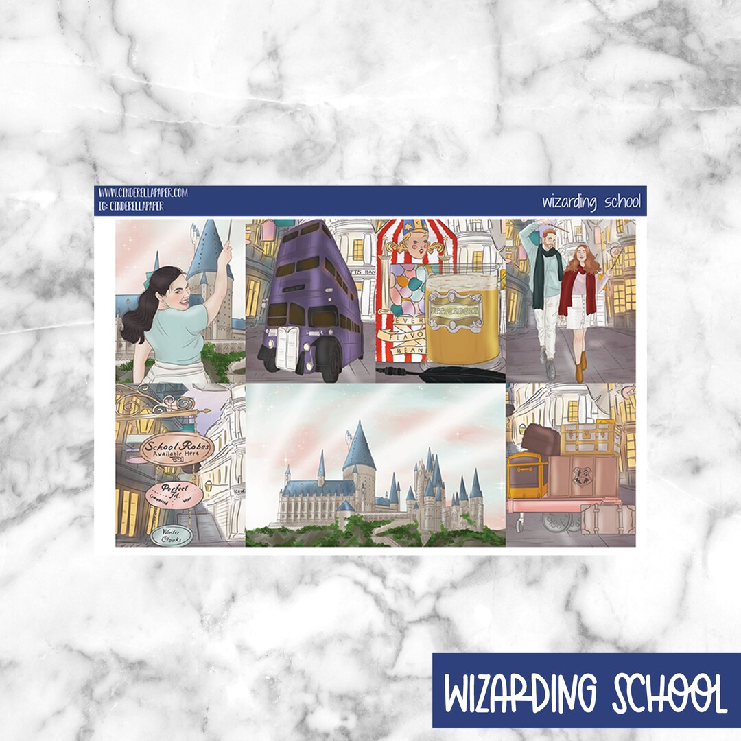 Wizarding School Printable Planner Stickers, Weekly Sticker Kit Erin ...