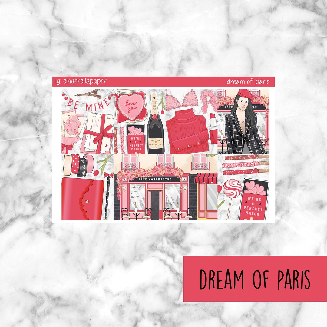 Dream of Paris Printable Planner Stickers, Weekly Sticker Kit Erin ...