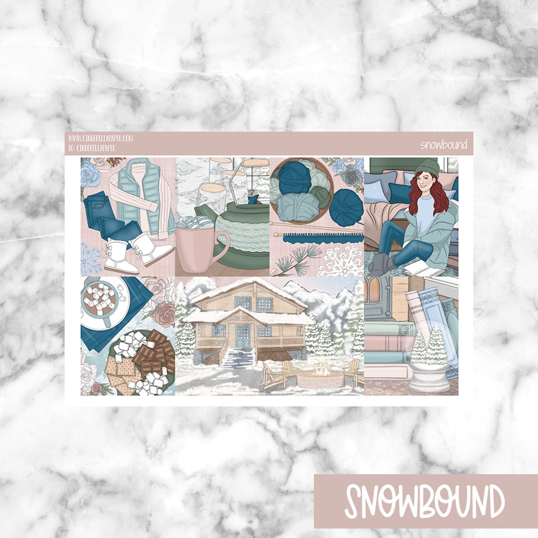 Snowbound Printable Planner Stickers Weekly Sticker Kit Erin - Etsy