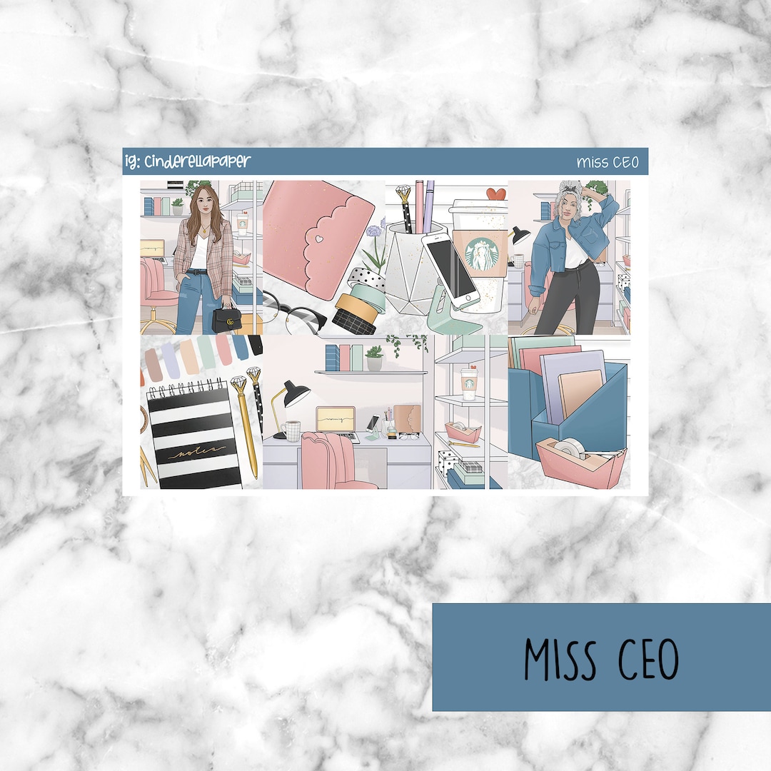 Miss CEO Printable Planner Stickers, Weekly Sticker Kit Erin Condren ...