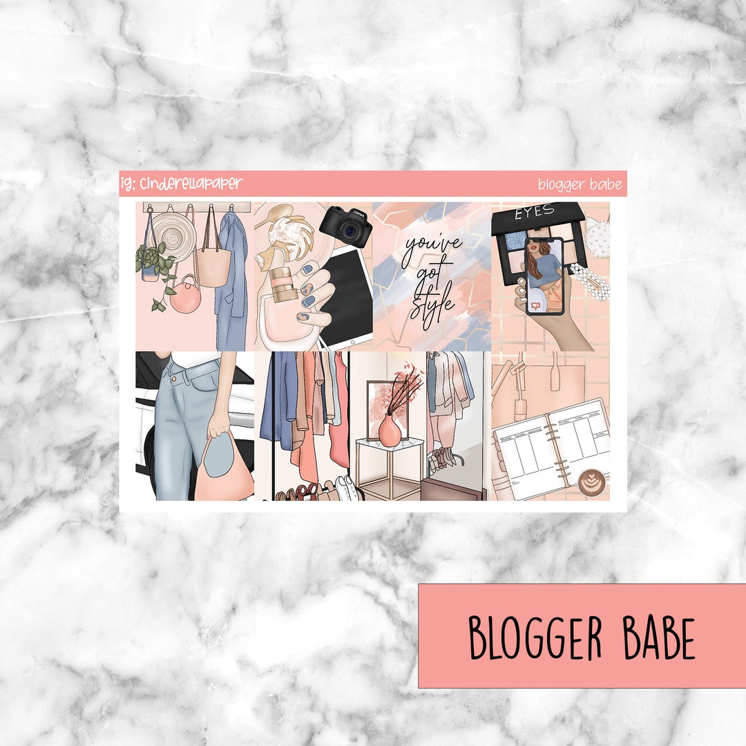 Blogger Babe Printable Planner Stickers, Weekly Sticker Kit Erin ...