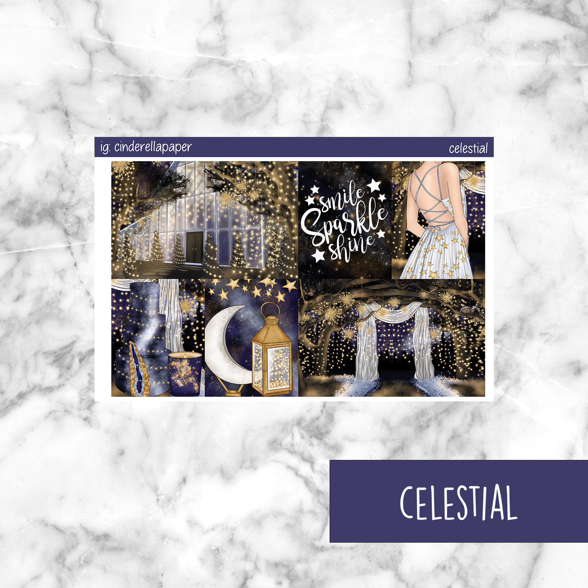 Celestial Printable Planner Stickers, Weekly Sticker Kit Erin Condren ...