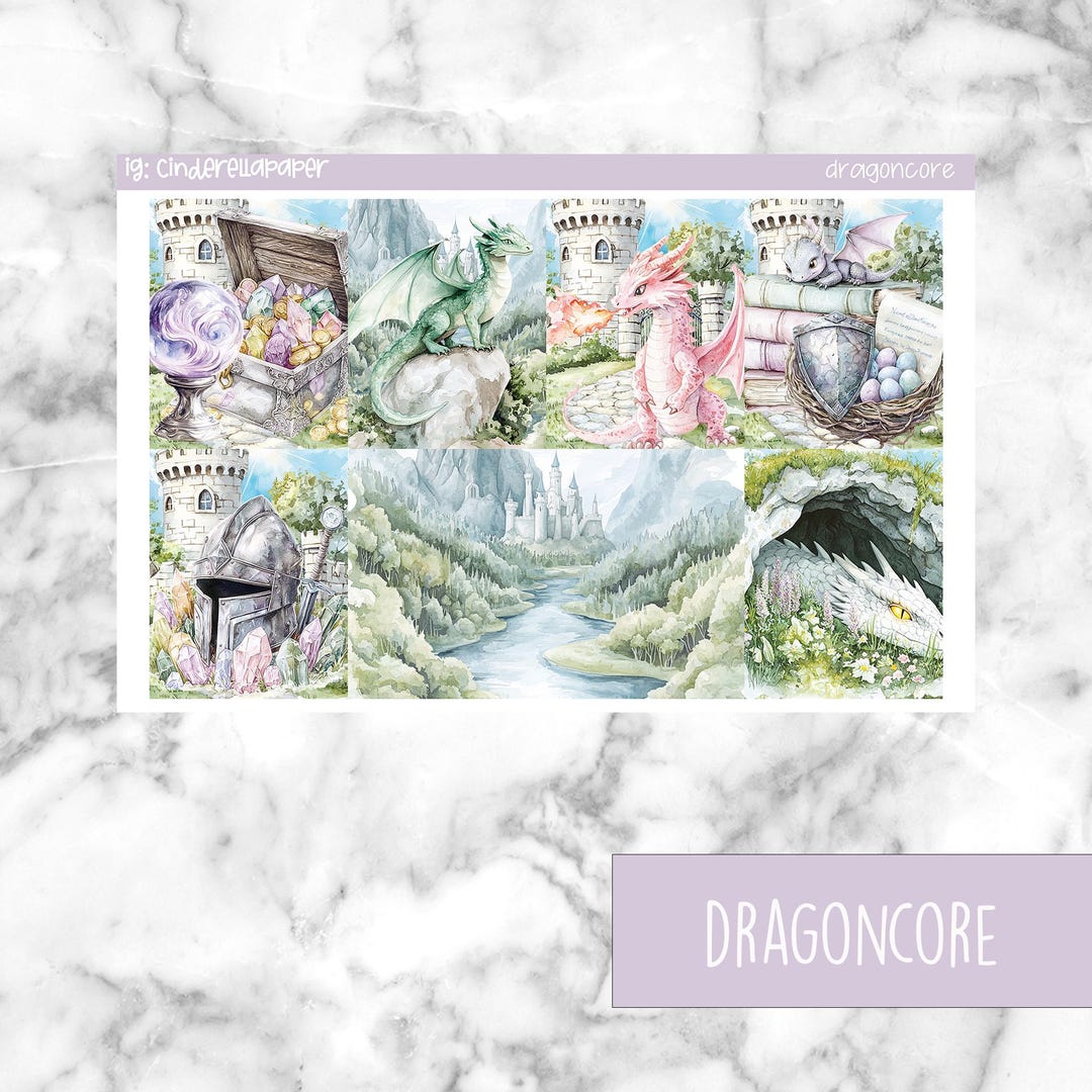 Dragoncore Printable Planner Stickers, Weekly Sticker Kit Erin Condren Planner Stickers ...