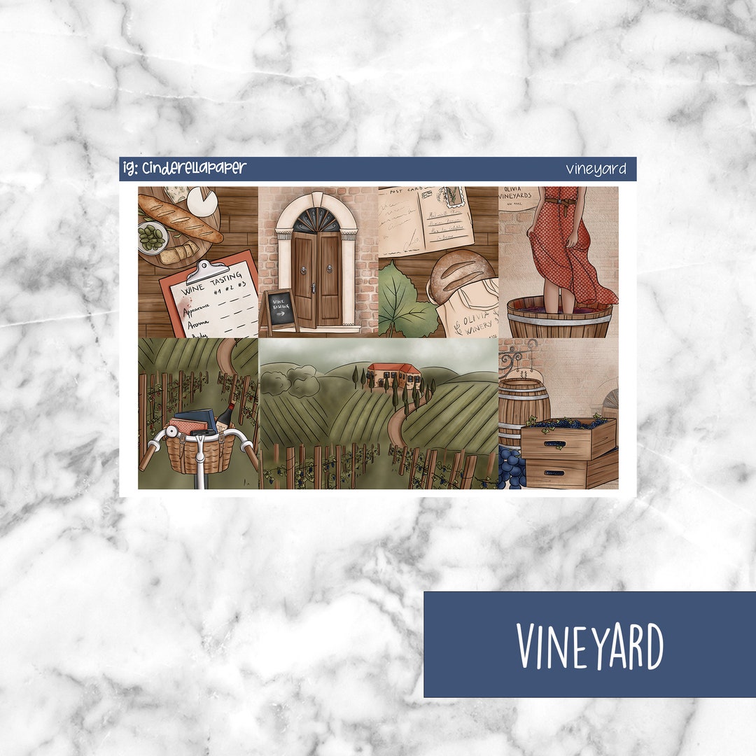Vineyard Printable Planner Stickers, Weekly Sticker Kit Erin Condren ...