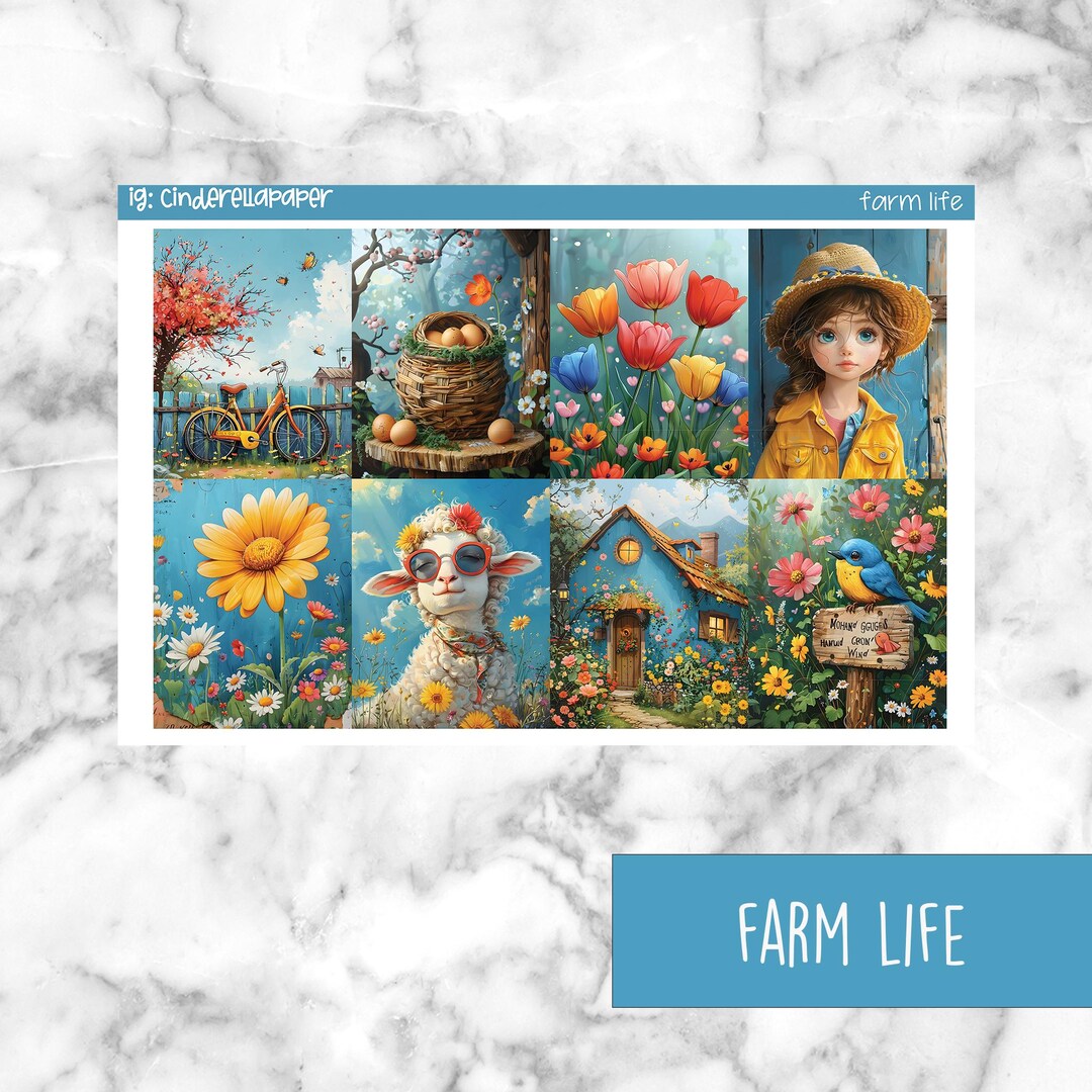 Farm Life Printable Planner Stickers, Weekly Sticker Kit Erin Condren ...