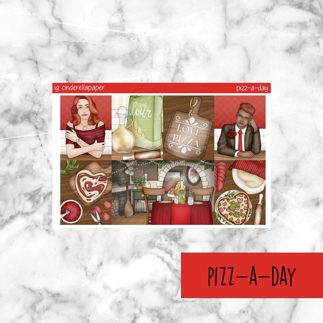 Pizz-a-day Printable Planner Stickers, Weekly Sticker Kit Erin Condren ...