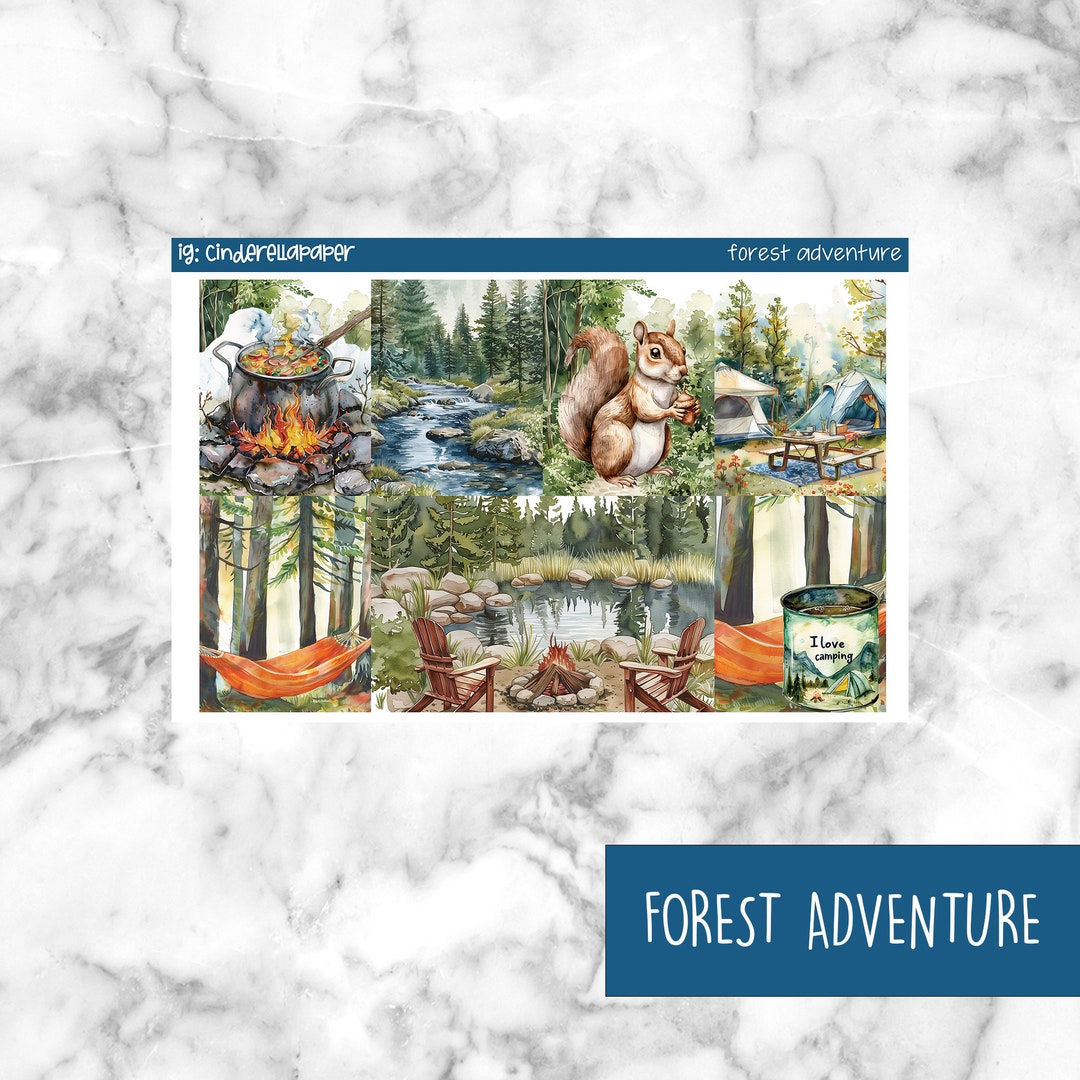 Forest Adventure Planner Stickers, Weekly Kit (digital Download ...