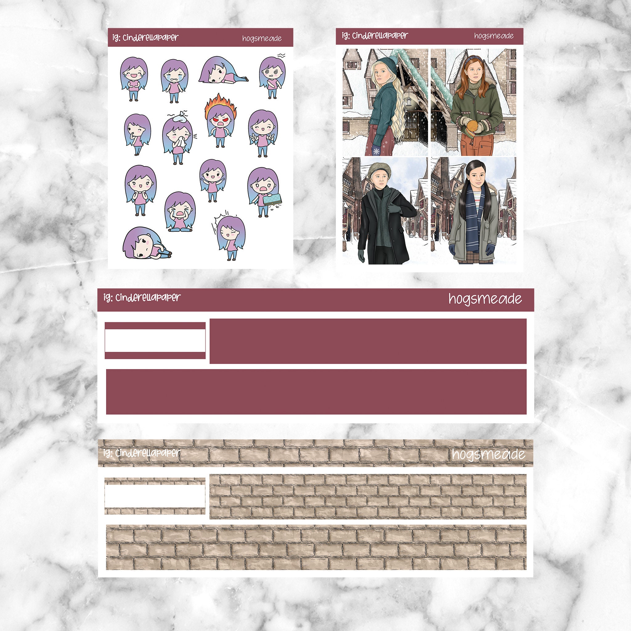 Hogsmeade Printable Planner Stickers, Weekly Sticker Kit Erin Condren ...