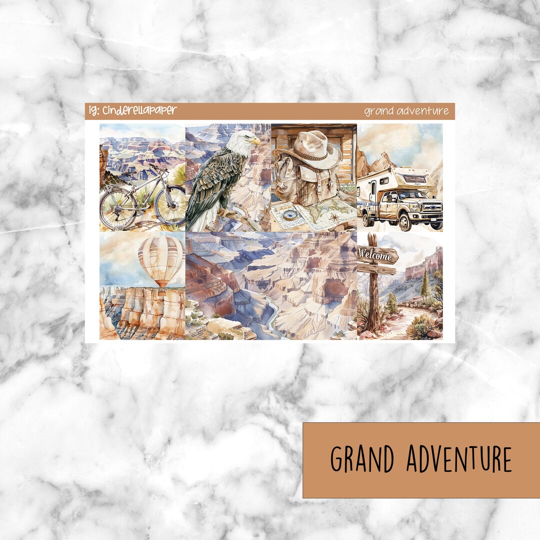 Grand Adventure Printable Planner Stickers, Weekly Sticker Kit Erin ...