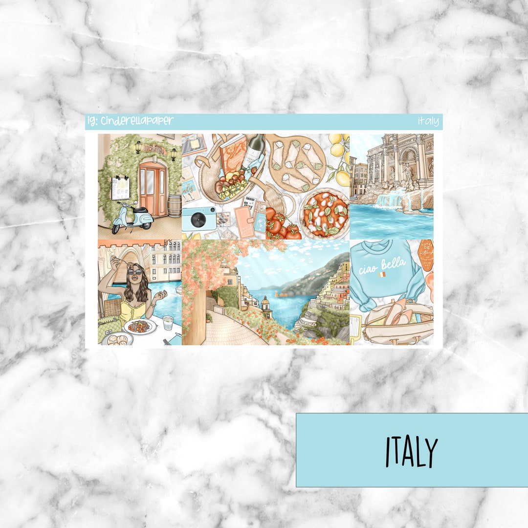 Italy Printable Planner Stickers, Weekly Sticker Kit Erin Condren ...