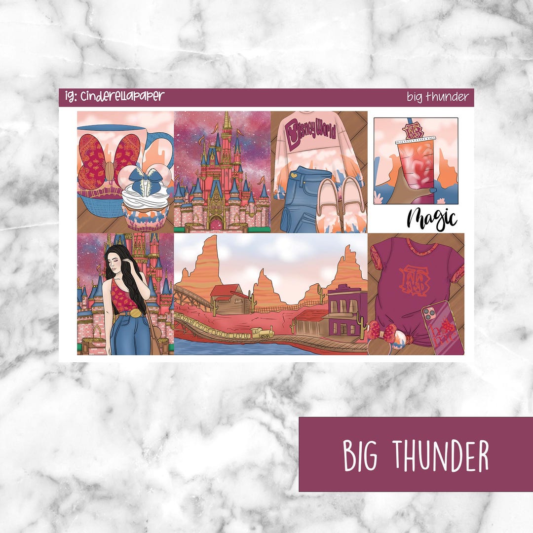 Big Thunder Planner Stickers, Weekly Vertical Kit (printable) - Etsy