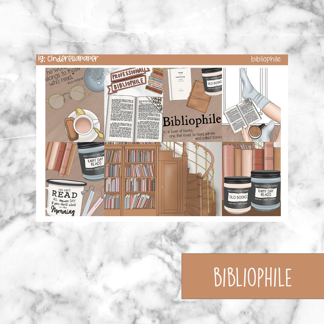 Bibliophile Printable Planner Stickers, Weekly Sticker Kit Erin Condren ...